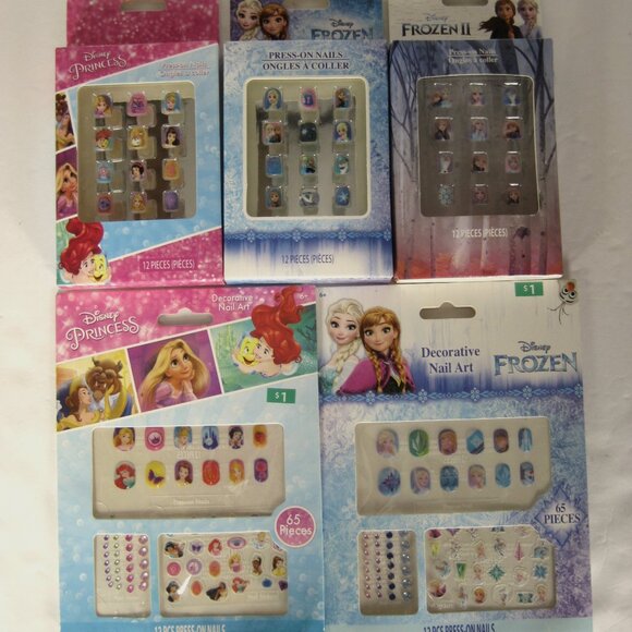 Disney | Bath, Skin & Hair | 5 Disney Princess Press On Nails Sticker ...